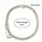 Hot Sale Hip Hop Jewelry Iced Out White Rhinestone Miami Cuban Link Chain Choker Necklace for Women Men Gift