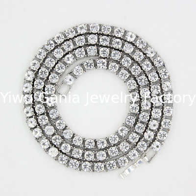 24 Inches 5mm Bling Empire Iced Out Crystal Rhinestone Tennis Chain Necklace For Women Jewelry Wedding Gift