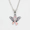 New Arrival Breast Cancer Awareness Jewelry Pink Ribbon Angel Wing Cancer Pendant Necklace Wholesale